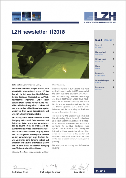 LZH News Subscription | Laser Zentrum Hannover e.V.
